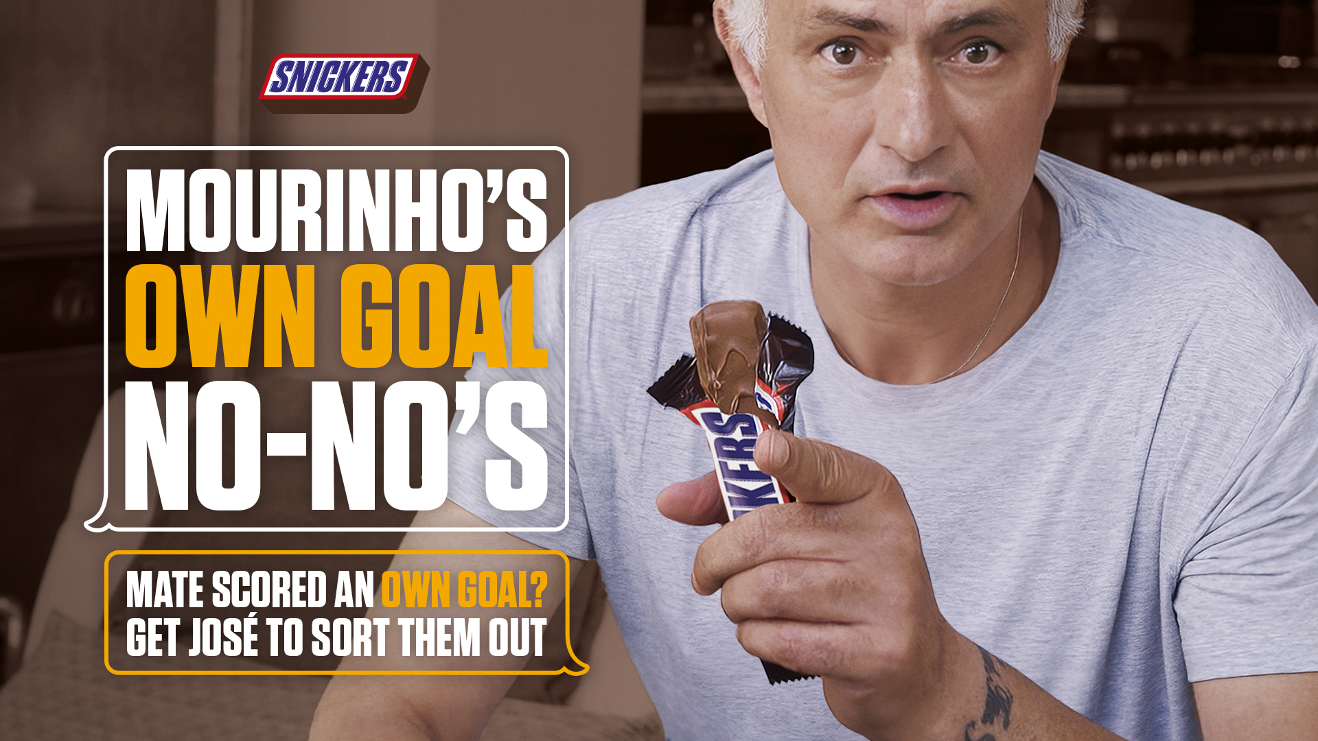 SNICKERS hires AI-powered José Mourinho to personally sort out every ...