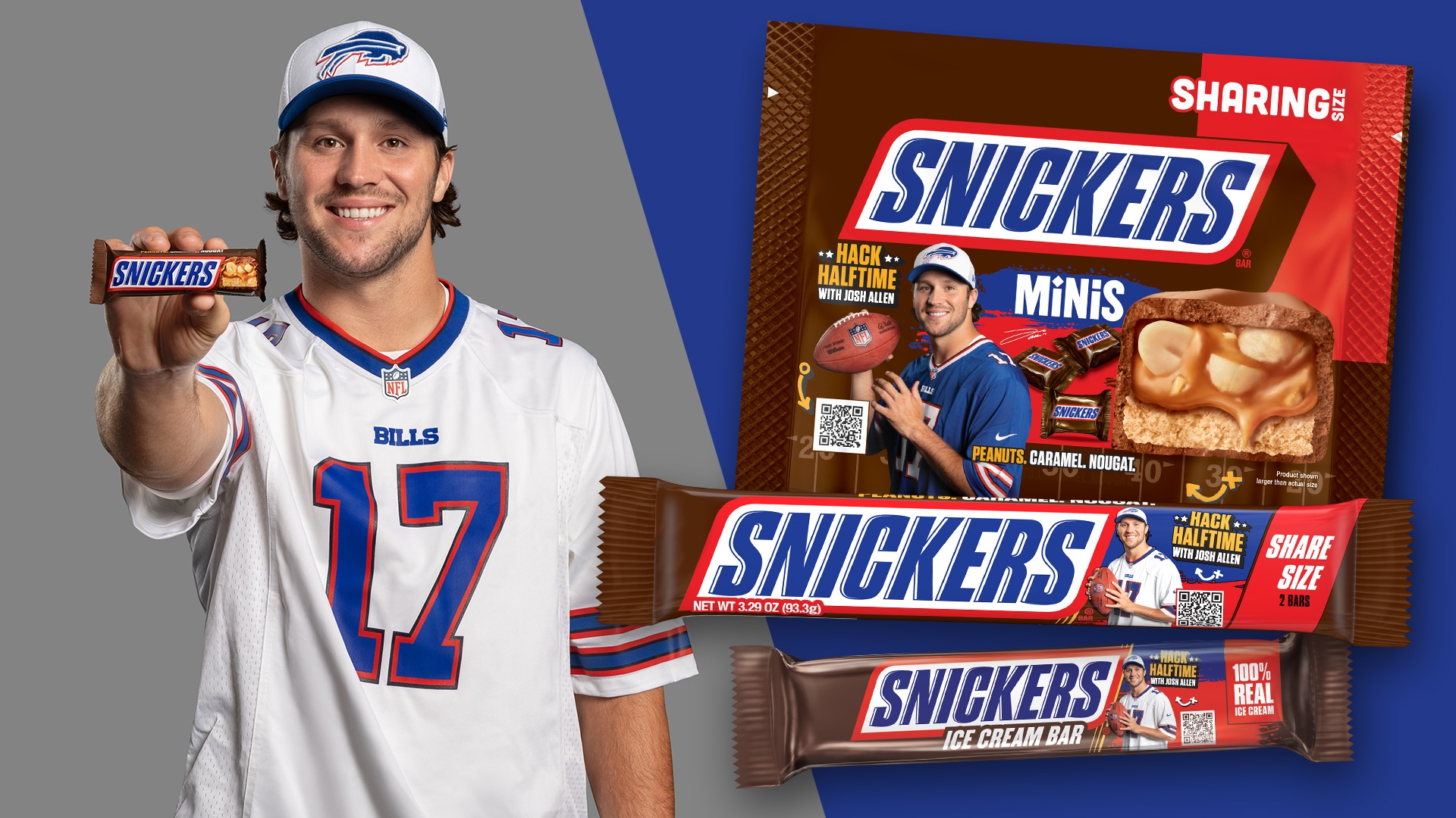 SNICKERS® drafts Josh Allen to satisfy halftime hunger, one bite at a ...